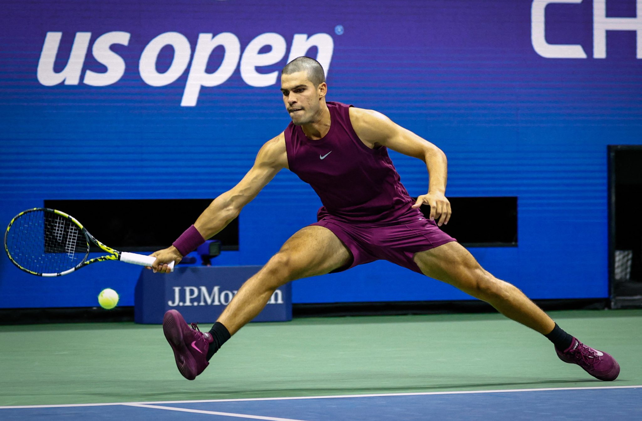 Carlos Alcaraz en su participación en el US Open